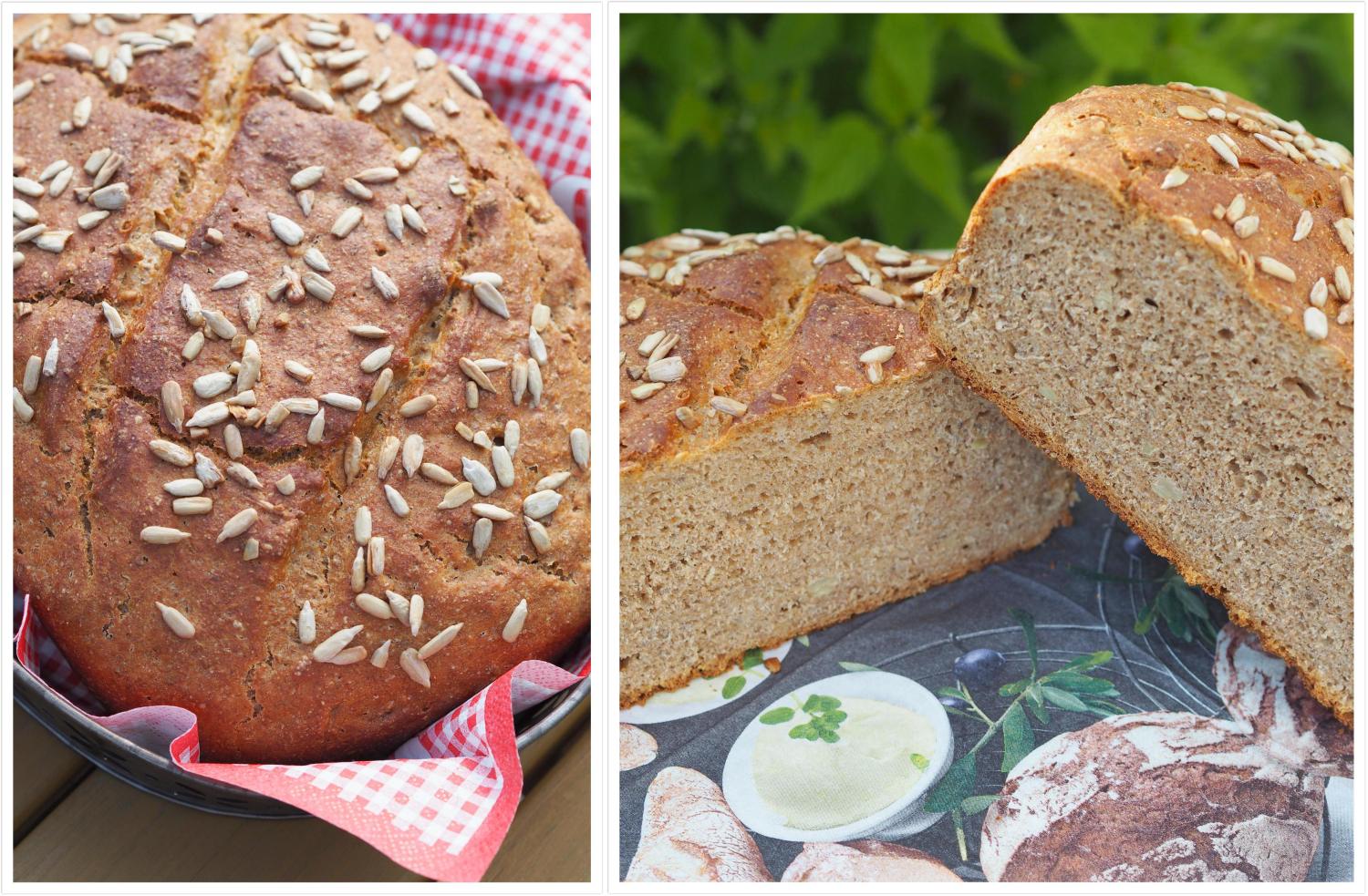 Vollkorn-Buttermilch Brot mit Sonnenblumenkernen & Chia - Wiewowasistgut
