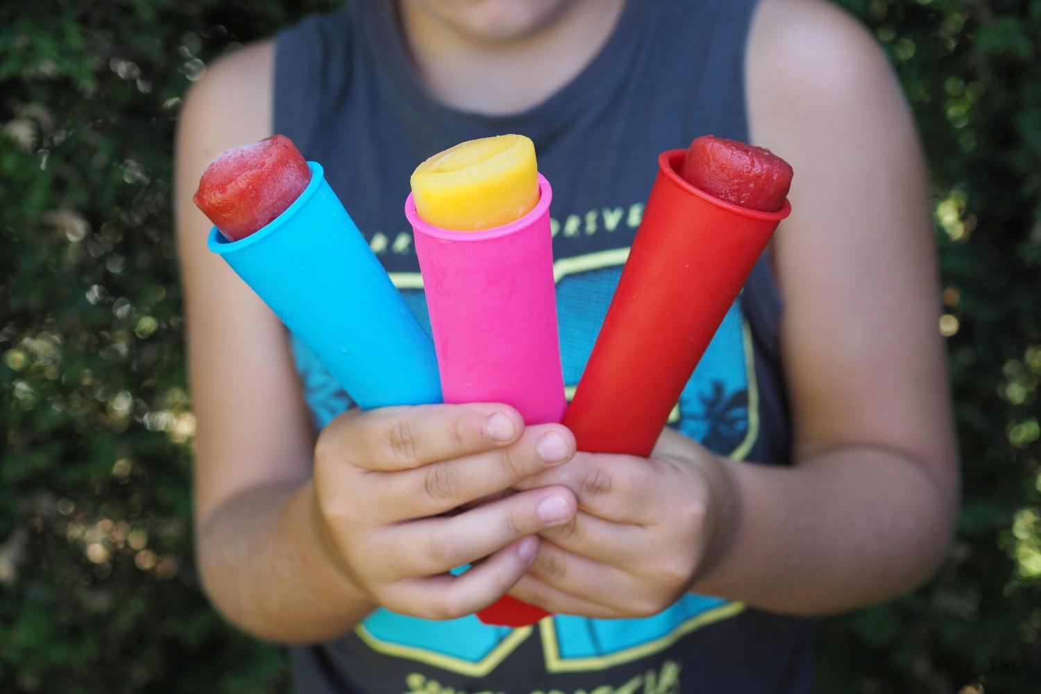 Selbstgemachtes, zuckerfreies Wassereis (ganz ohne Farb- und ...